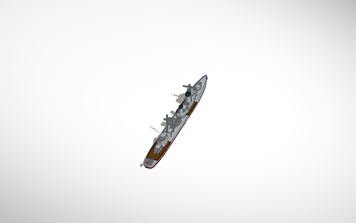 3D design IJN Fubuki (吹雪） - Tinkercad