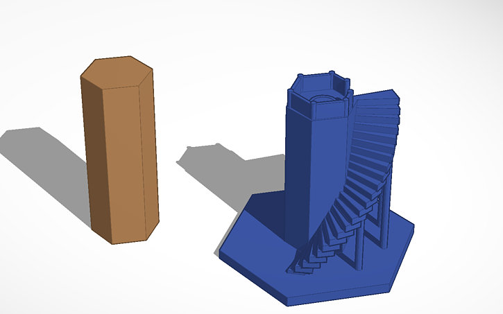 3D design Tower with stairs | Tinkercad