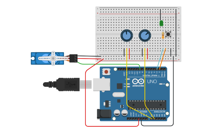 Circuit design MATLAB Arduino Side | Tinkercad