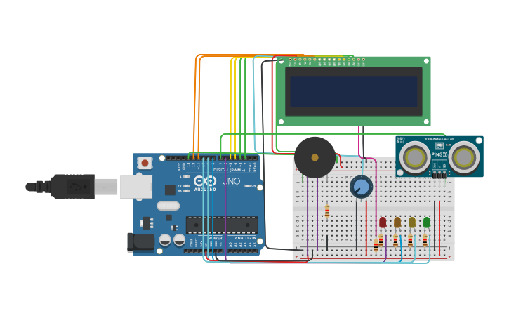 Circuit Design Distance Measure Tinkercad