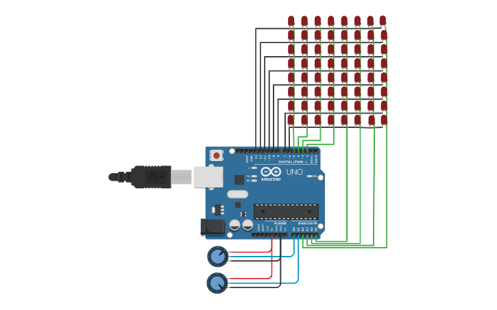 Circuit design 25_8x8 LED Matrix - Tinkercad