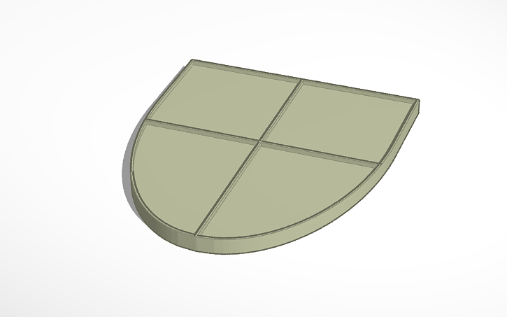 3D design Coat of Arms Shield Blank - Tinkercad