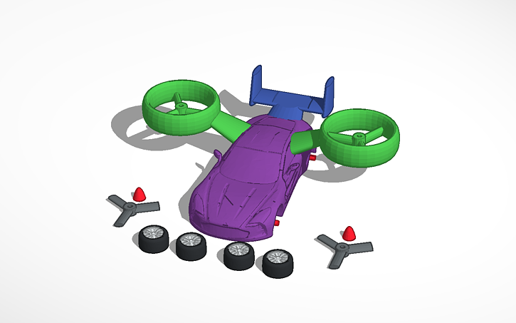 3D design Flying supercar - Tinkercad