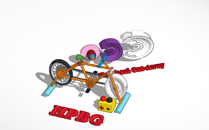 3D design Human Powered Bike Generator - Tinkercad