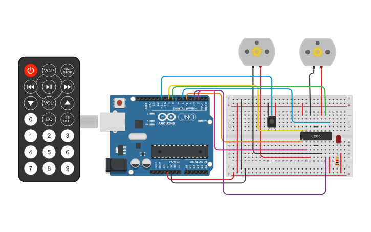 Circuit design Bluetooth Controlled - Tinkercad