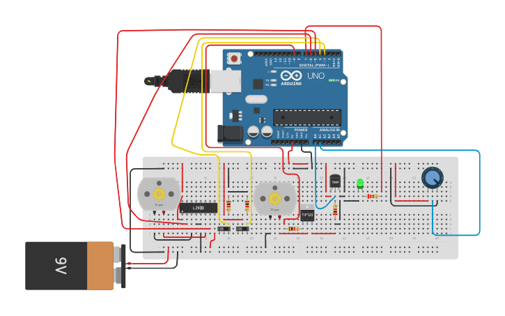 Circuit design SENSOR DE HUMEDAD Y TEMPERATURA | Tinkercad