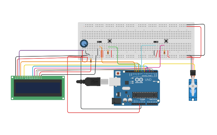Circuit design Elevador | Tinkercad