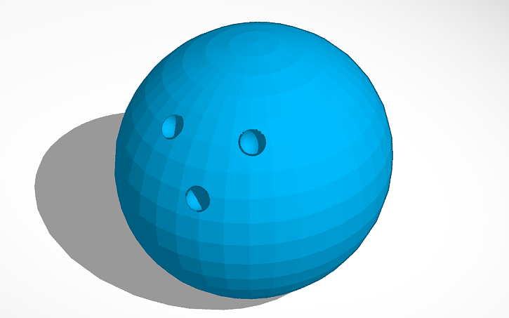 3D design bowling ball - Tinkercad