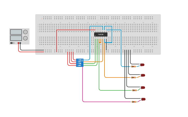 Circuit Design Gray Code To Binary Converter Tinkercad