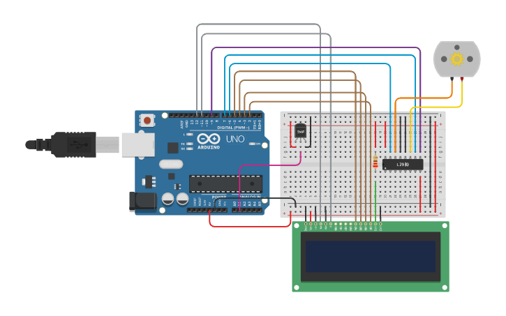 Circuit design Motor speed control using arduino - Tinkercad