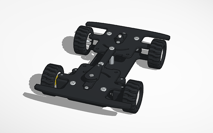 3D design Ackermann steering Sim Lab - Tinkercad