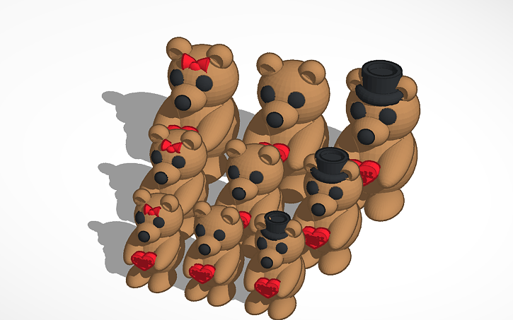 3D design Teddy Bears | Tinkercad