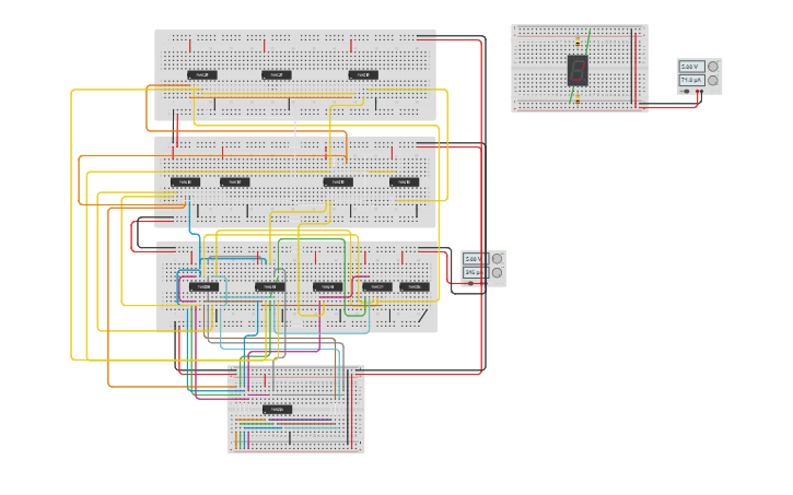 Circuit Design Bcd To 7 Segment Decoder Tinkercad