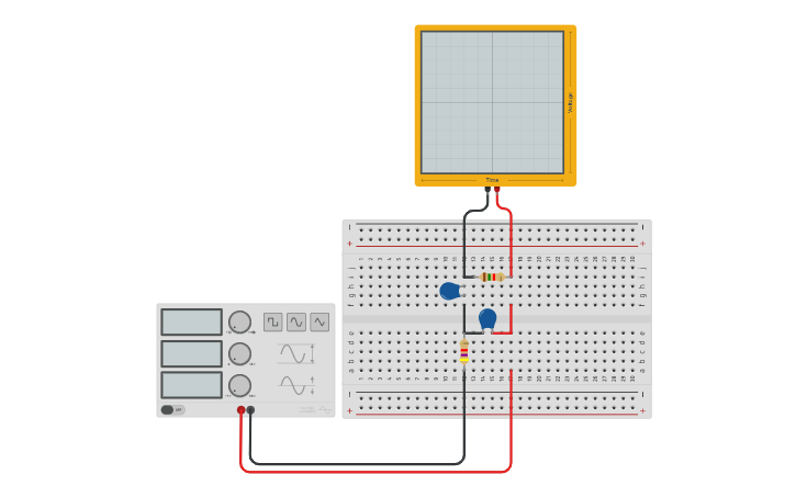 Circuit design Passive Band-Pass Filter - Tinkercad