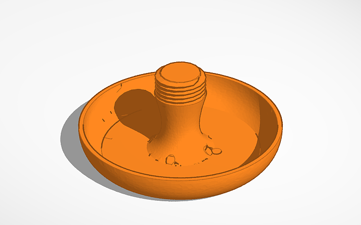 3D design Elevated cat dish part 1 - Tinkercad