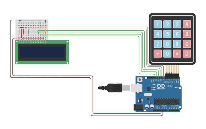 Circuit design Binary Converter - Tinkercad