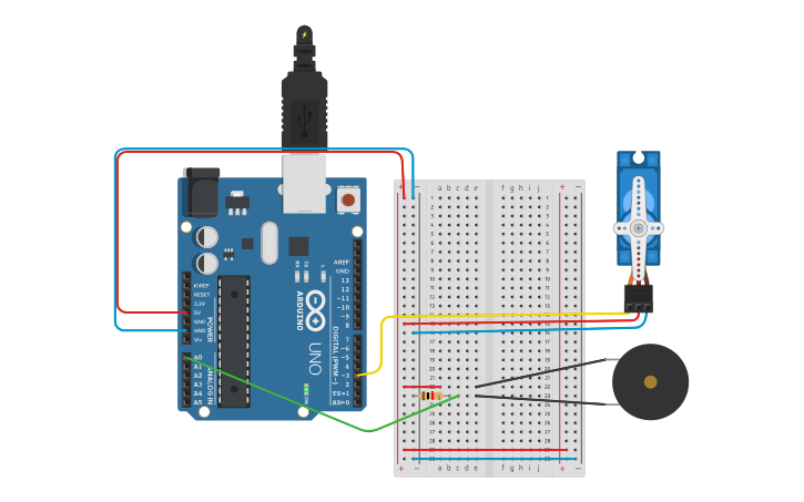 Circuit Design Servo Motor Control With An Arduino Tinkercad