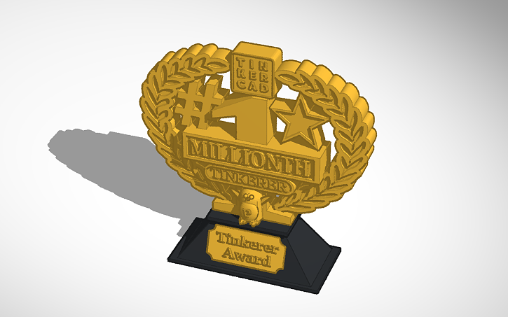 3D design tinkerer award | Tinkercad