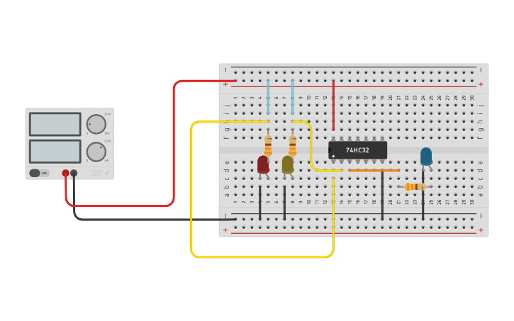 Circuit design Integrato 7432 - 4 Porte OR | Tinkercad