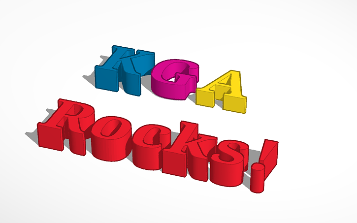 3D design KGA ROCKS | Tinkercad
