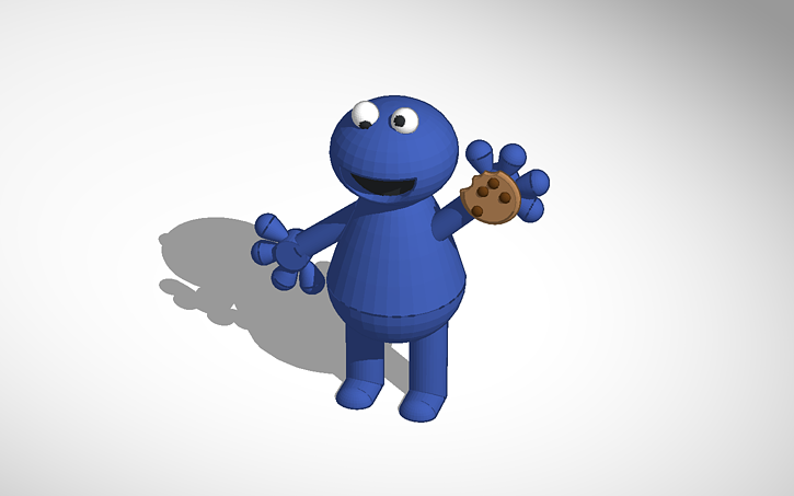 3D design Cookie Monster - Tinkercad