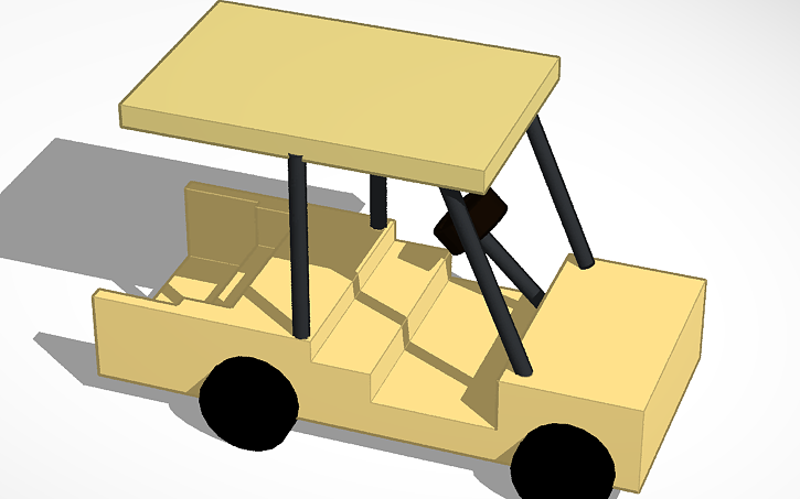 3D design golf cart - Tinkercad