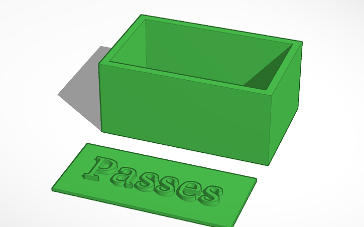 3D design Hall Pass Box | Tinkercad