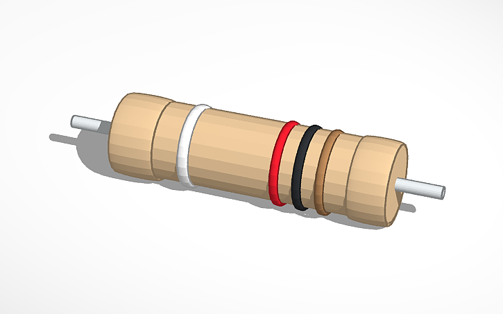 3D design Resistor - Tinkercad