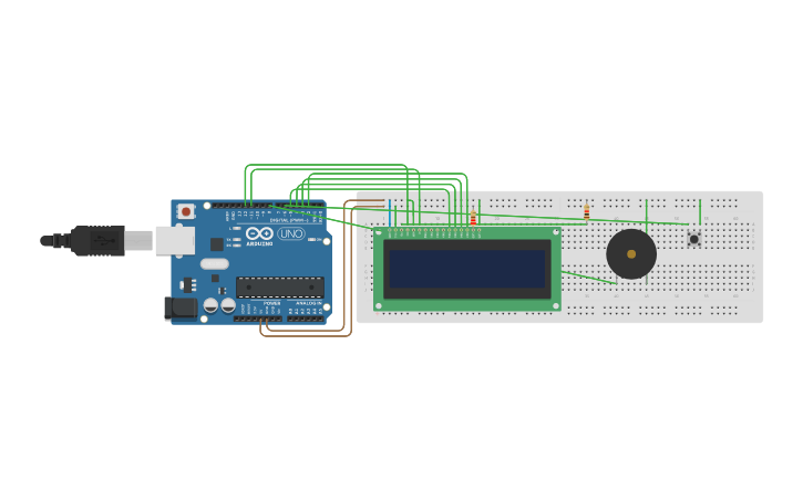 Circuit design Alarm - Tinkercad