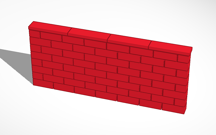 3D design Brick Wall - Tinkercad