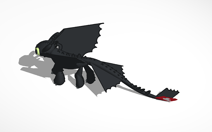 3D design Toothless - Tinkercad