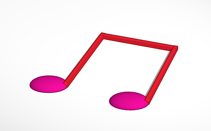 3D design Eighth Notes | Tinkercad