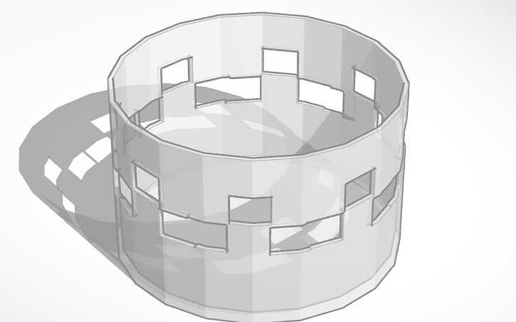 3D design candle holder transperant | Tinkercad