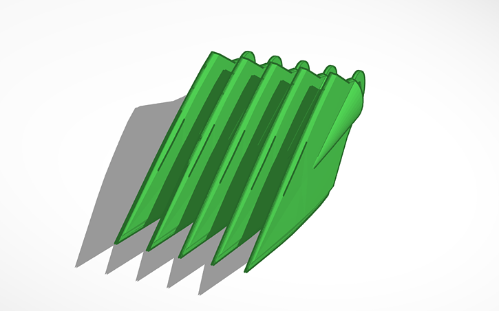 3D design green arrow stack - Tinkercad