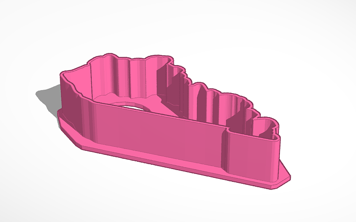 3D design Kentucky Cookie Cutter - Tinkercad