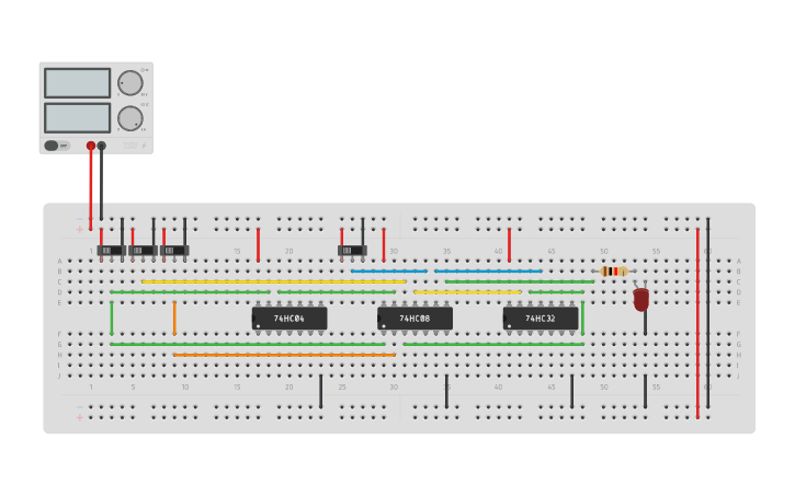Circuit design Lab3_2X1 MULTIPLEX | Tinkercad