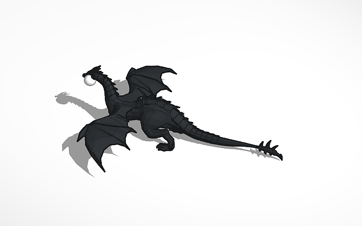 3D design shadow dragon - Tinkercad