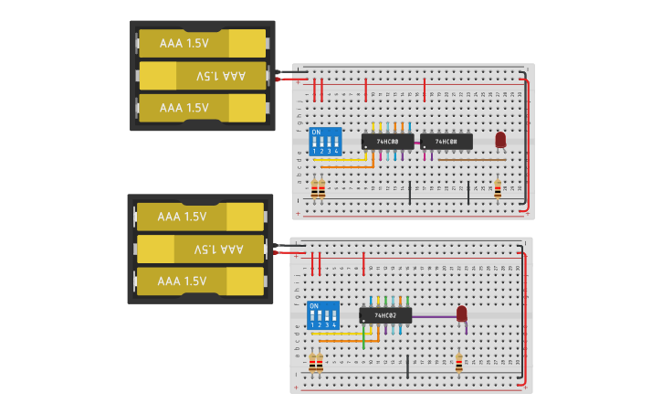 Circuit design Activity 1.2 XNOR | Tinkercad