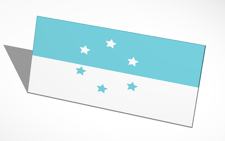 3D design Osean federation flag - Tinkercad