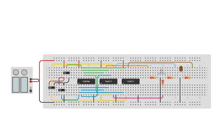 Circuit Design 14 Demux Tinkercad 