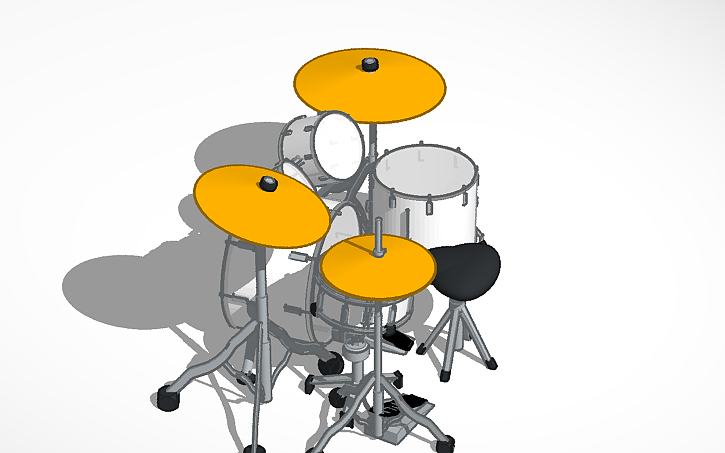 3D design Drum Set - Tinkercad