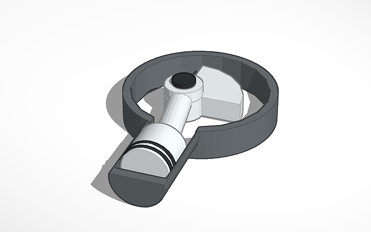 3D design piston - Tinkercad
