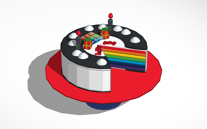 3D design TinkerCad Birthday Cake | Tinkercad