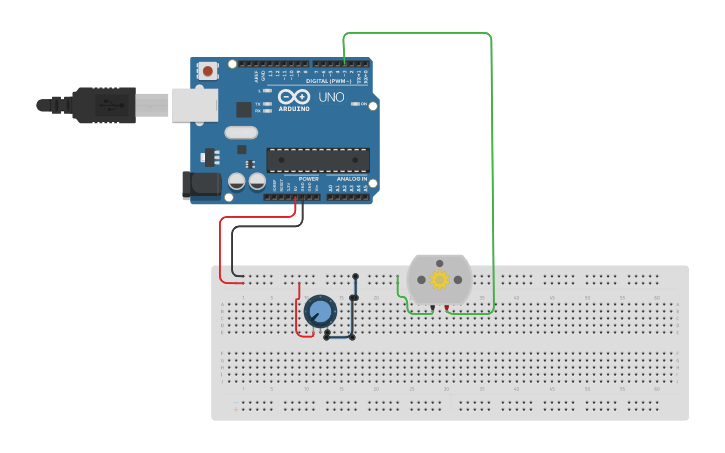 Circuit Design Dc Motor Speed Control Tinkercad