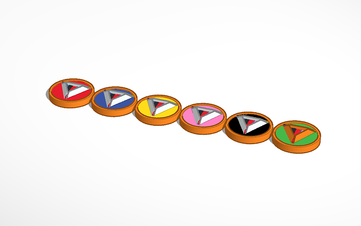 3D design Hyper Force Power Coins - Tinkercad