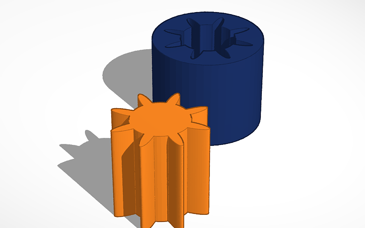 3D design DC motor gear socket - Tinkercad