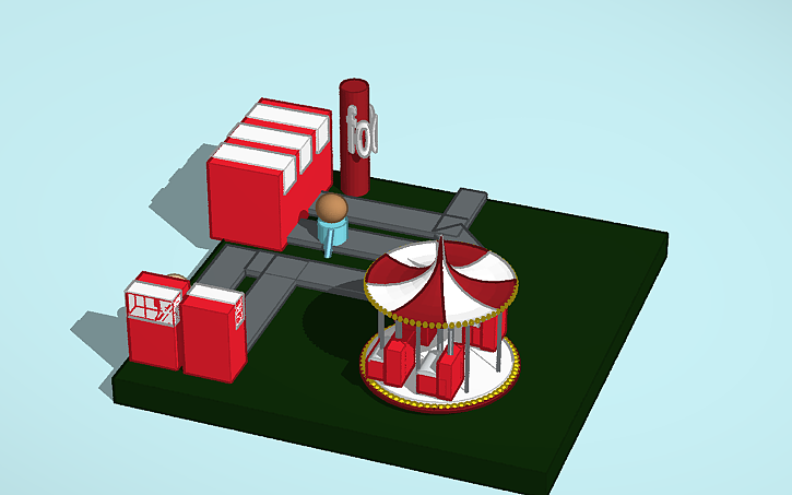 3D design Copy of Carousel Challenge - Tinkercad