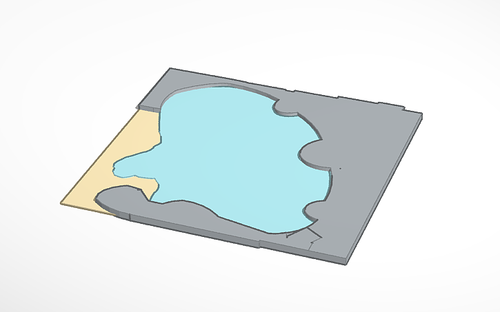 3D design Jurassic world lagoon - Tinkercad