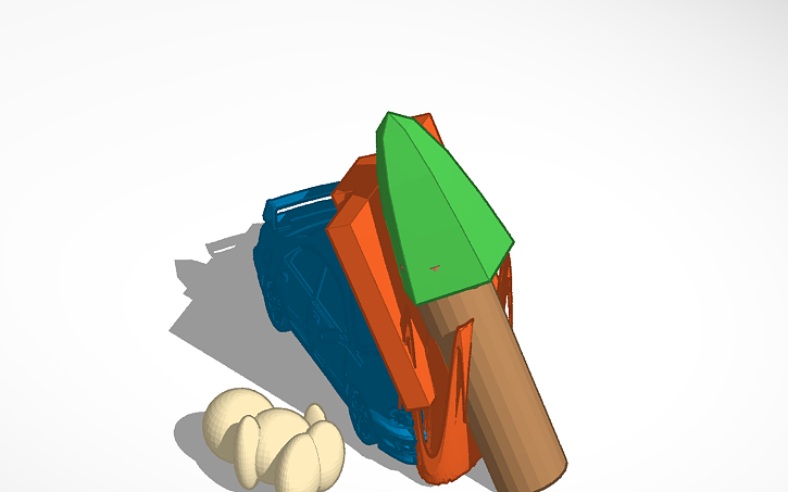 3D design sad car fire - Tinkercad