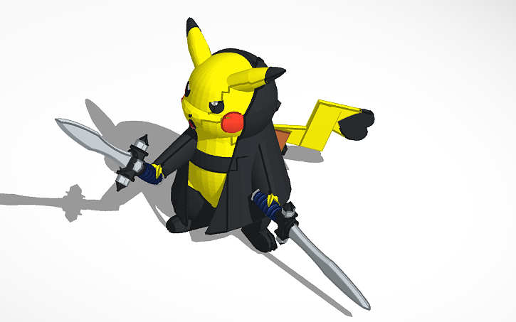 3D design Pikachu - Tinkercad